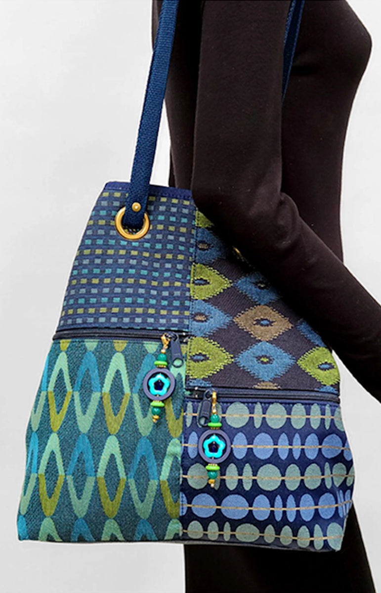 Teal Blue Patterns Bag Pack – Carogi Bags